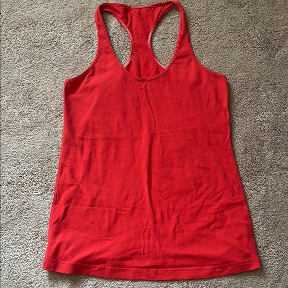 lululemon athletica | Tops | Lululemon Athletica Red Tank Top Racerback ...